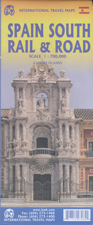 Spain South Rail and Road Map ITMB - Maps, Books & Travel Guides