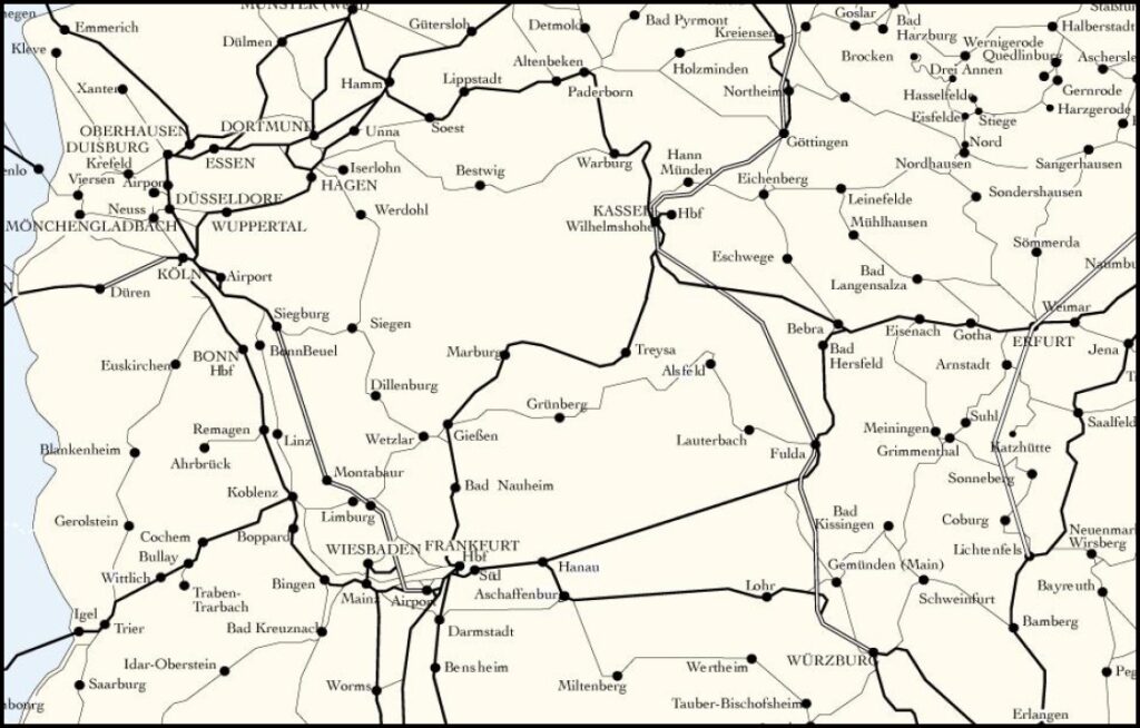 Germany Rail Map - Maps, Books & Travel Guides