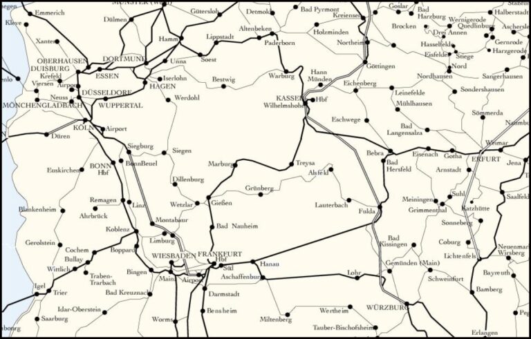 Germany Rail Map - Maps, Books & Travel Guides