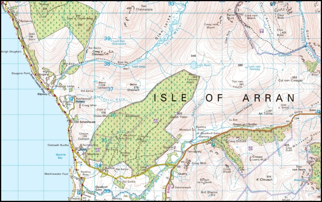 Isle of Arran Topographic Map OS - Maps, Books & Travel Guides