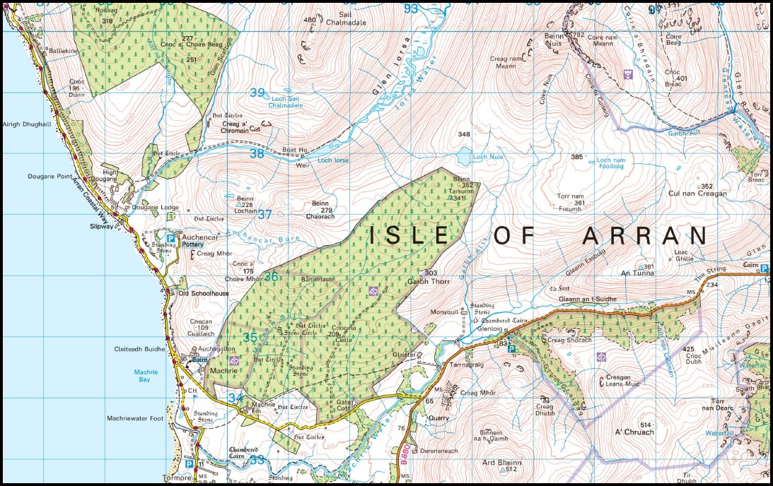 Isle of Arran Topographic Map OS - Maps, Books & Travel Guides