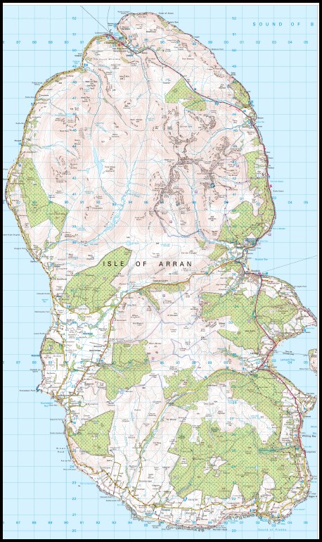 Isle of Arran Topographic Map OS - Maps, Books & Travel Guides