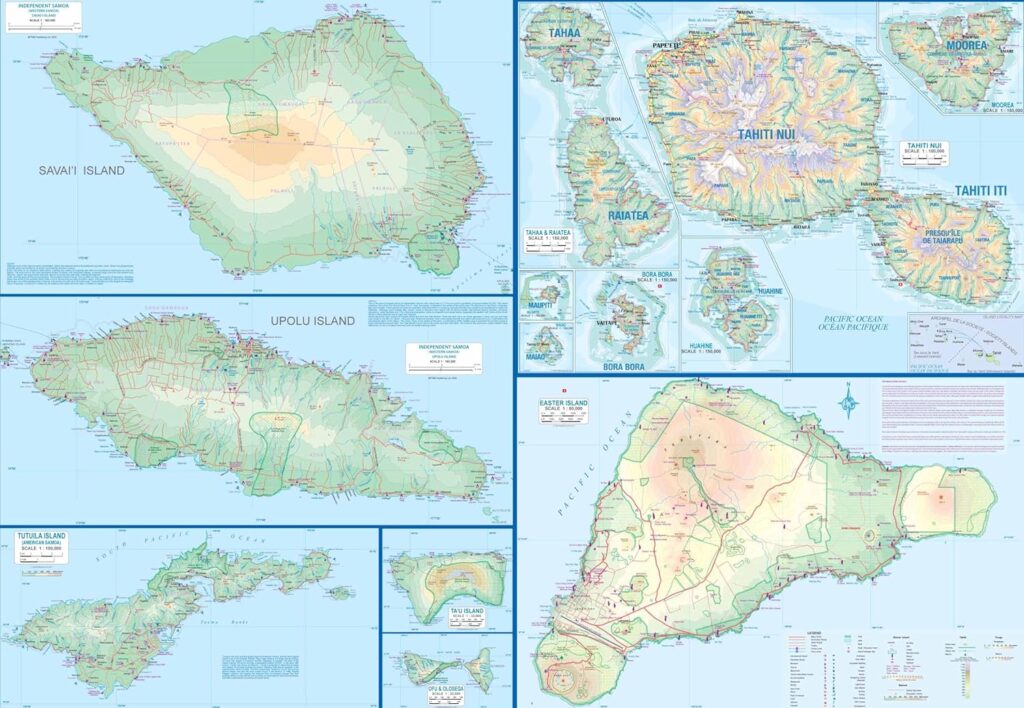 Polynesian Islands Map ITMB - Maps, Books & Travel Guides