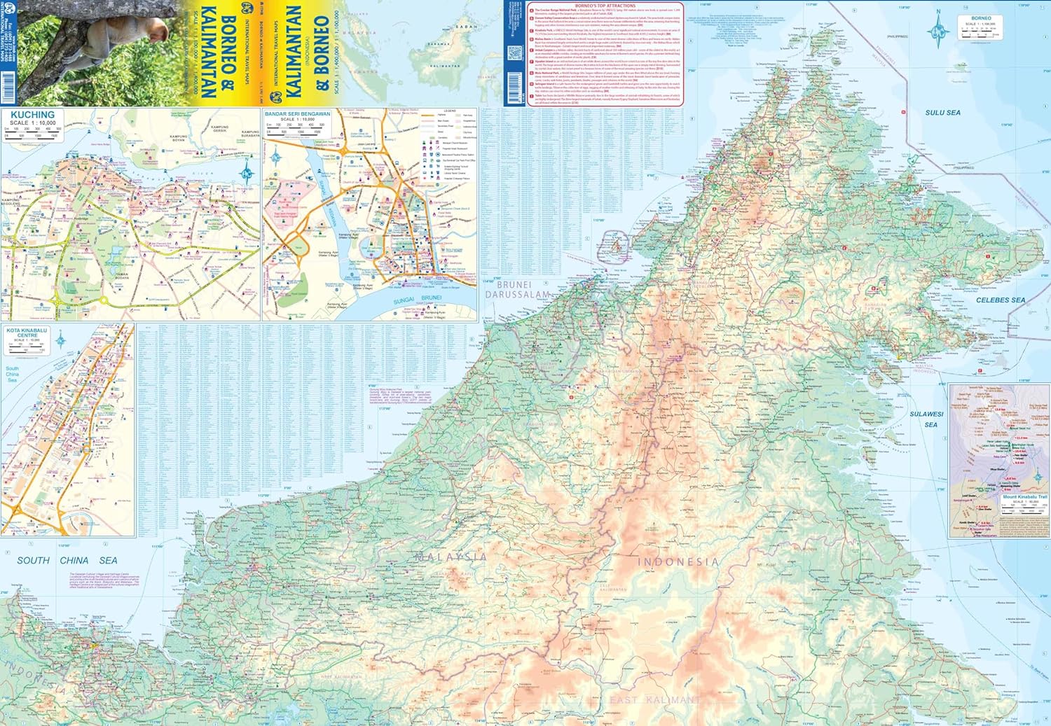 Borneo and Kalimantan Map ITMB - Maps, Books & Travel Guides