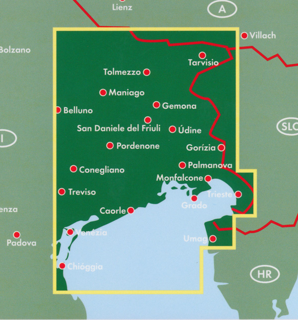 Friuli Udine Trieste Venice Map Freytag - Maps, Books & Travel Guides