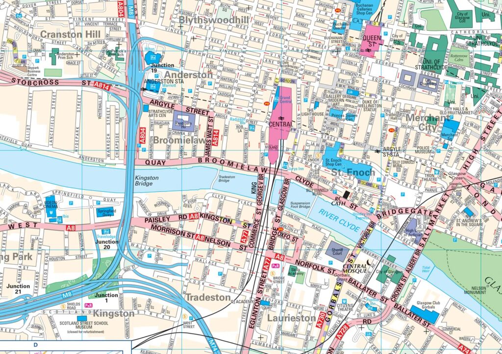Glasgow Pocket Map Collins - Maps, Books & Travel Guides