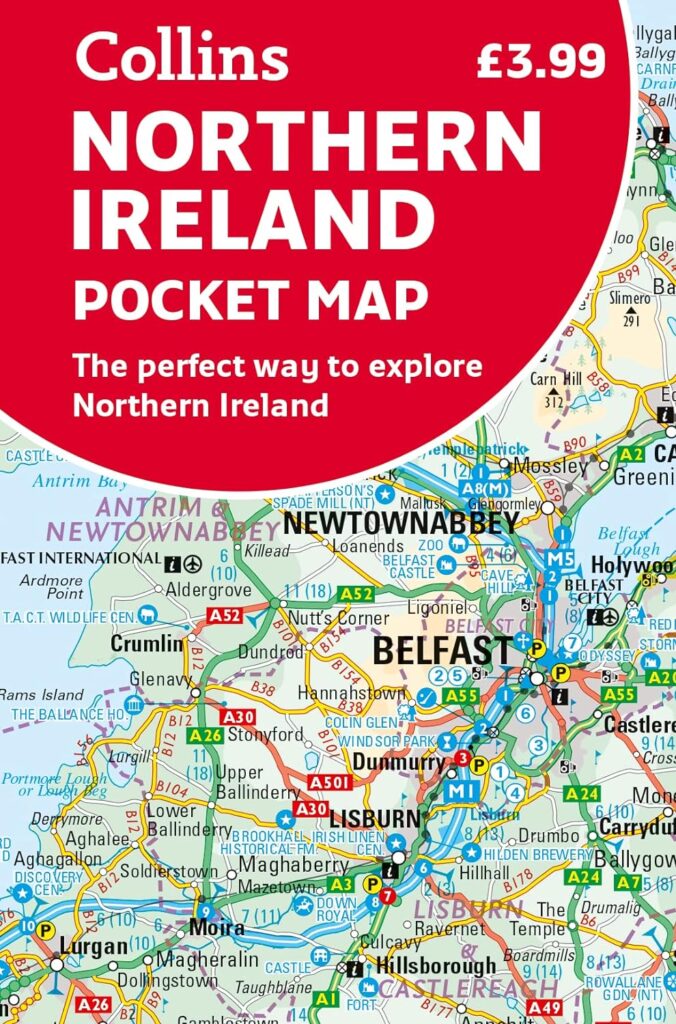 Northern Ireland Pocket Map Collins - Maps, Books & Travel Guides