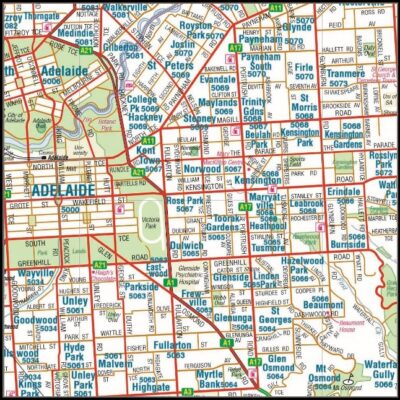 Adelaide and Region Map Hema Ed 9 - Maps, Books & Travel Guides