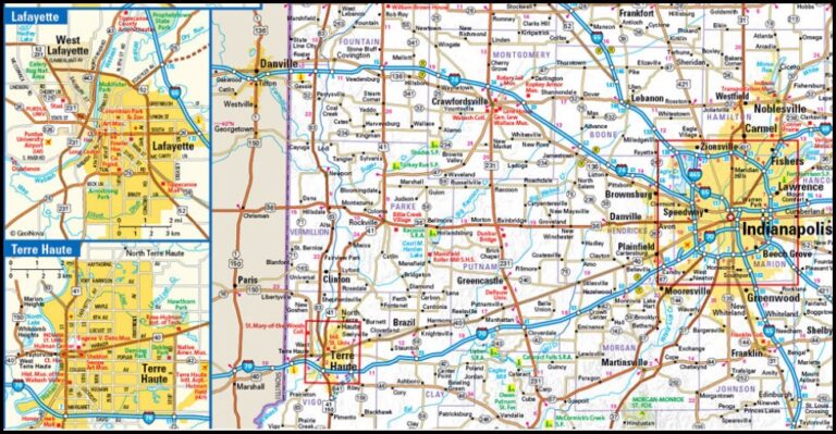 Indiana State Road Map - Maps, Books & Travel Guides