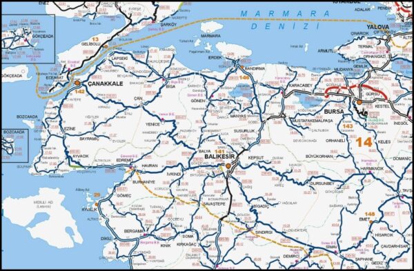 Turkey Road and Cities Map - Maps, Books & Travel Guides