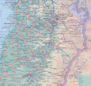 Santiago and Northern Chile Map ITMB - Maps, Books & Travel Guides