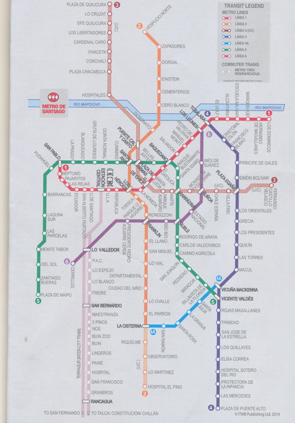 Santiago and Northern Chile Map ITMB - Maps, Books & Travel Guides
