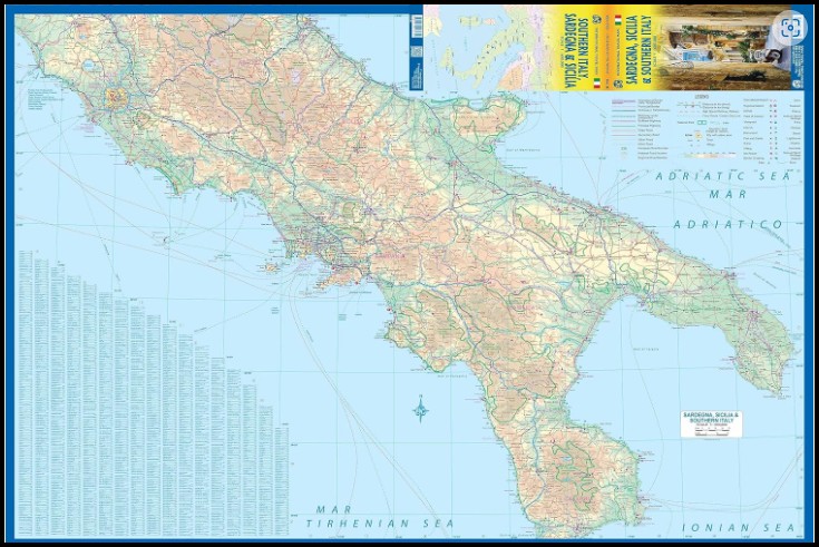 Italy Map Sardinia Sicily
