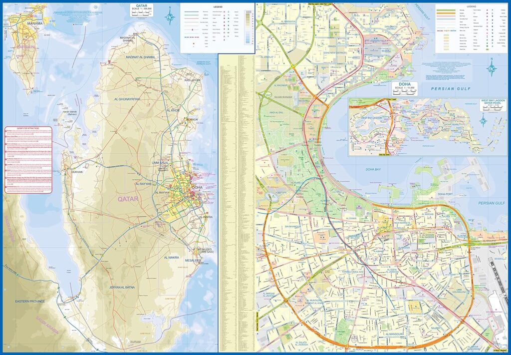 Qatar and Bahrain Map ITMB - Maps, Books & Travel Guides