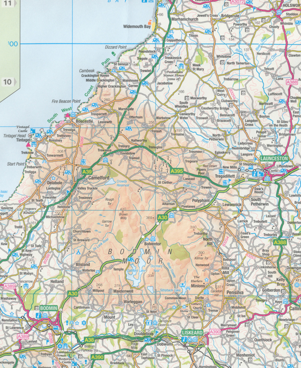 South West England Map OS Road - Maps, Books & Travel Guides