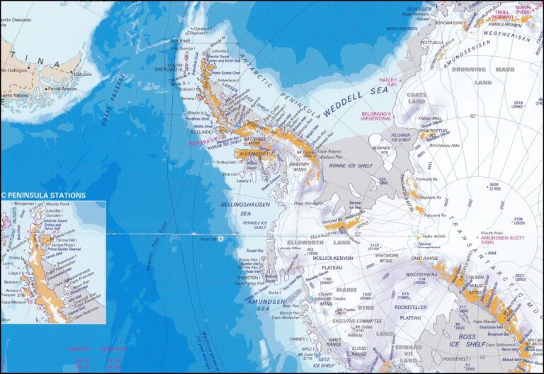 Antarctica Large Map Geoscience Australia - Maps, Books & Travel Guides