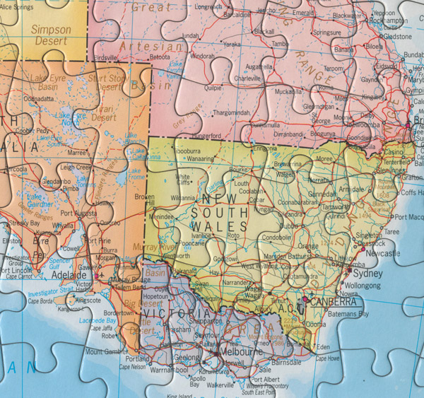 Australia Jigsaw Puzzle Hema - Maps, Books & Travel Guides