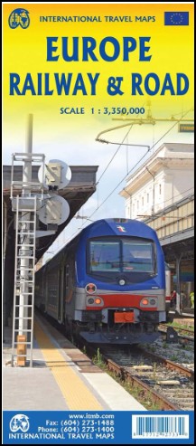 Europe Railway and Road Map ITMB - Maps, Books & Travel Guides